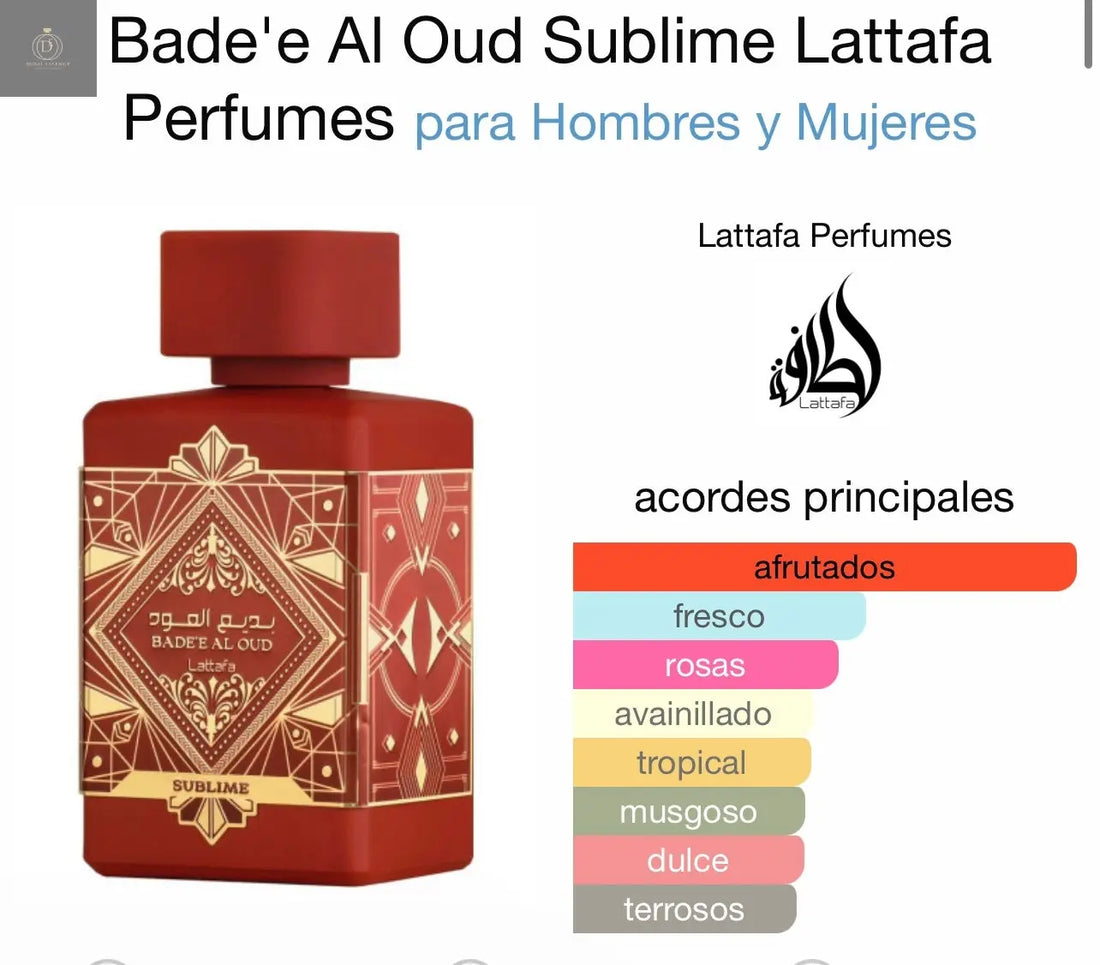 Badee Al Oud Sublime Lattafa - 100 ml - Dubai Essence Perfumes mujer